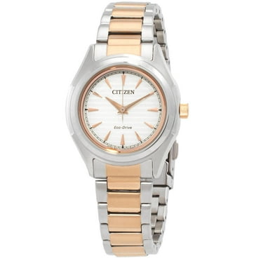 Citizen Eco-Drive Gold-Tone Ladies Watch, EM0682-74A with Silver Dial ...