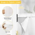 Black Yellow Lines No Hook Shower Curtain and Snap in Liner Set ...