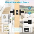 ZHZFKQ Passage Door Levers,Matte Black Door Knobs Interior Square Door ...