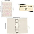 1pc A6 Cloth 6-Ring Loose Leaf Zipper Book Covers Binder Cover ...