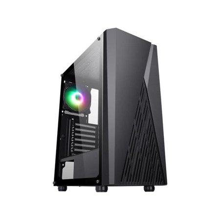 Diypc S1-BK-ARGB USB3.0 Steel & Tempered Glass ATX Mid Tower Gaming ...