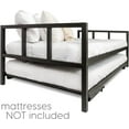 Milliard Heavy Duty Steel Twin Daybed with Trundle, Black - Mattresses ...