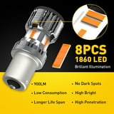 AUXITO 2022 4KP8 1156, 7506, P21W, BA15S Amber LED Turn Signal Bulbs, CANBUS Error Free ...
