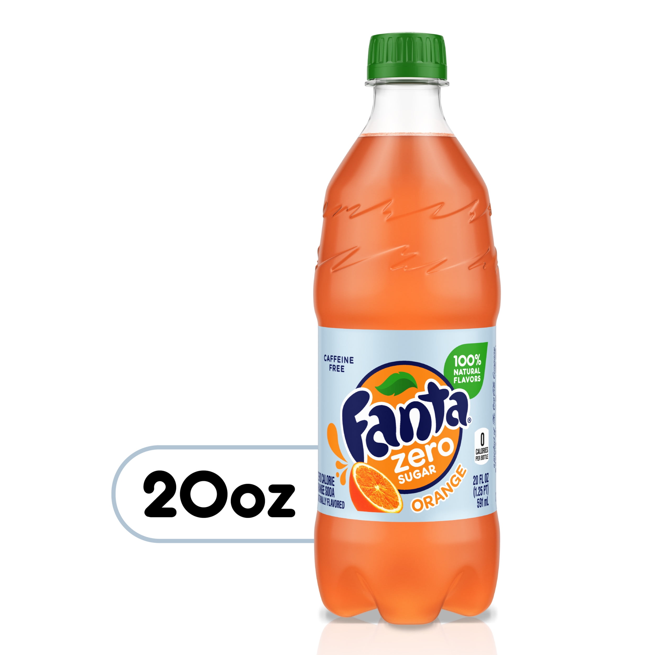 Fanta Zero Sugar Orange Fruit Soda Pop, 20 fl oz Bottle - Walmart.com