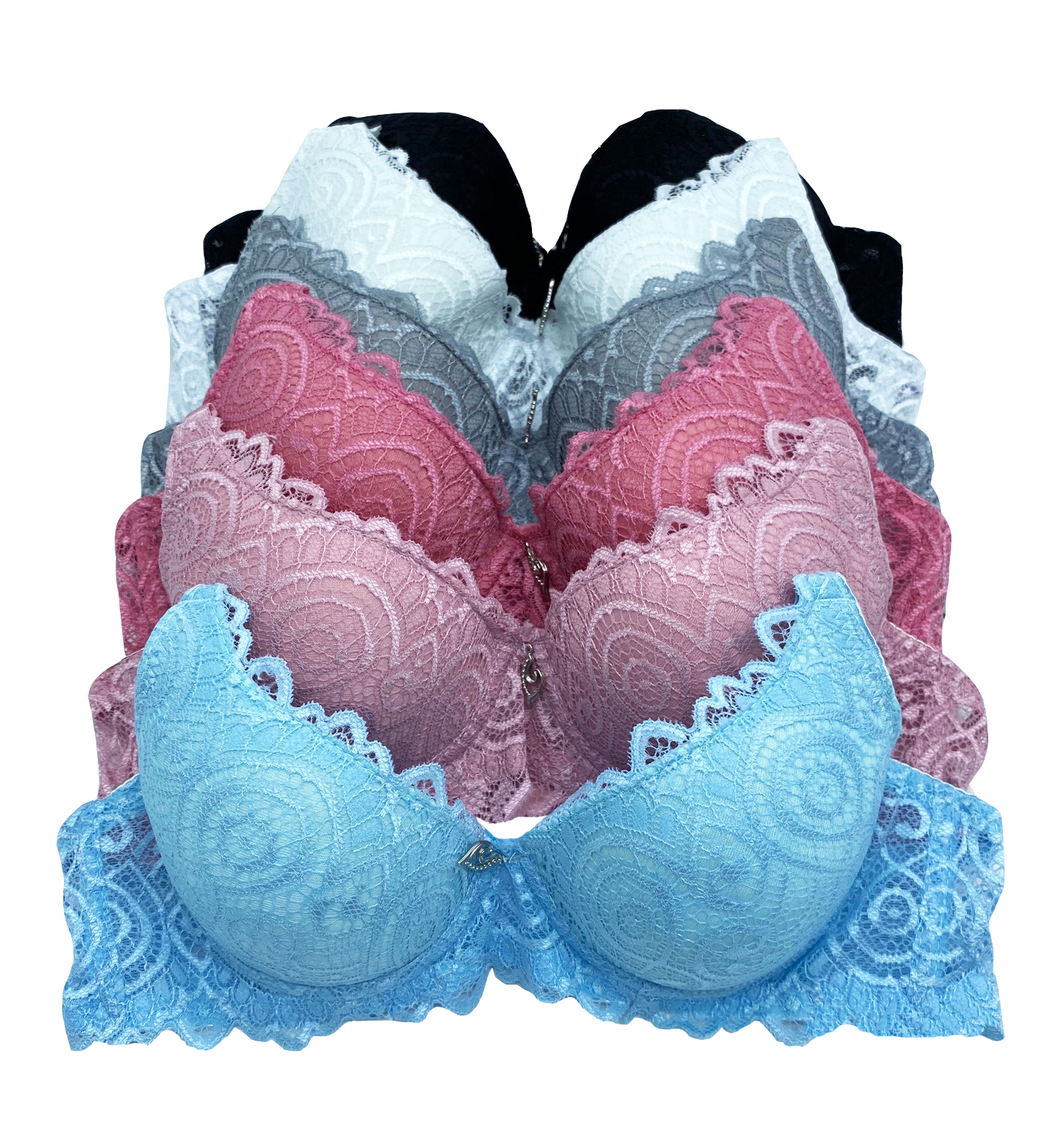 Iheyi 6 Packs Women Full Cup Regular Padded Everyday Wear 30A 32A 34A ...