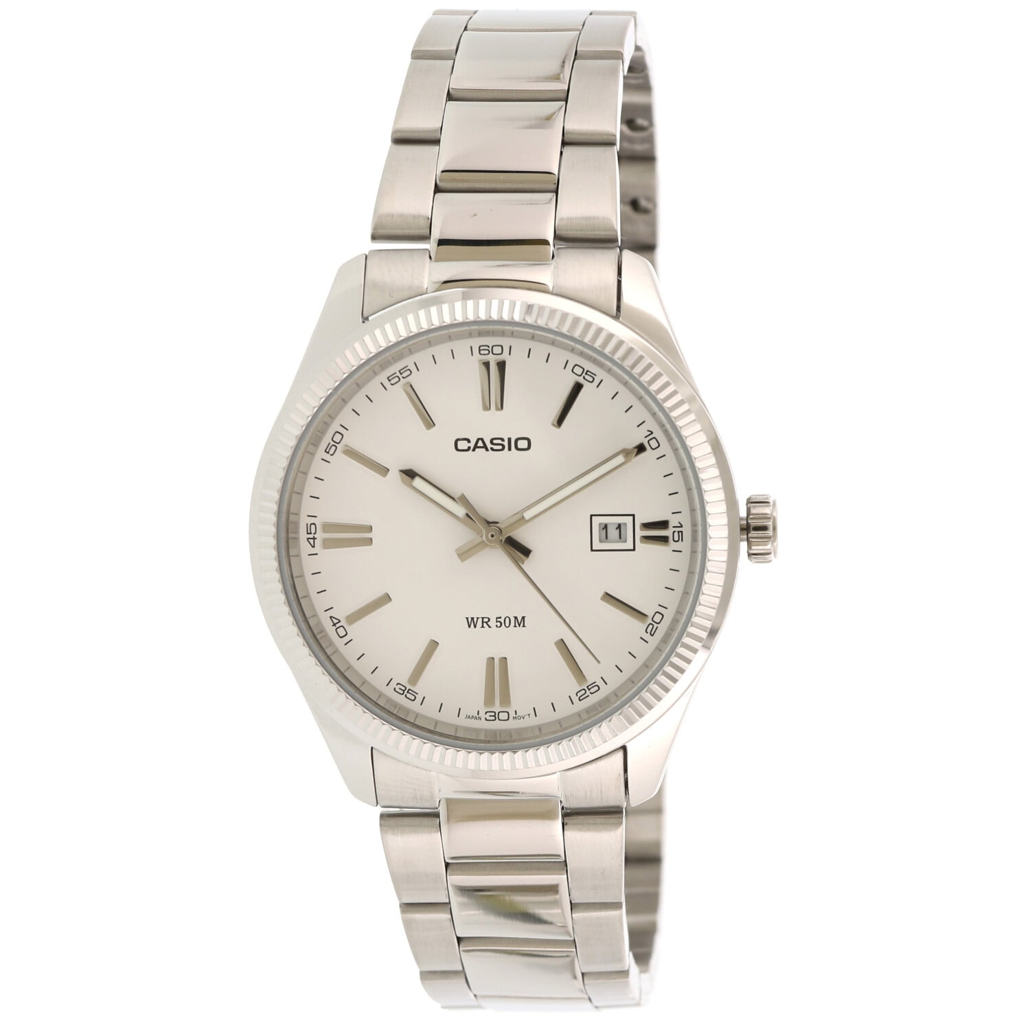 Click here for Casio Mens Enticer Mtp1302d-7a1v White Stainless-S... prices