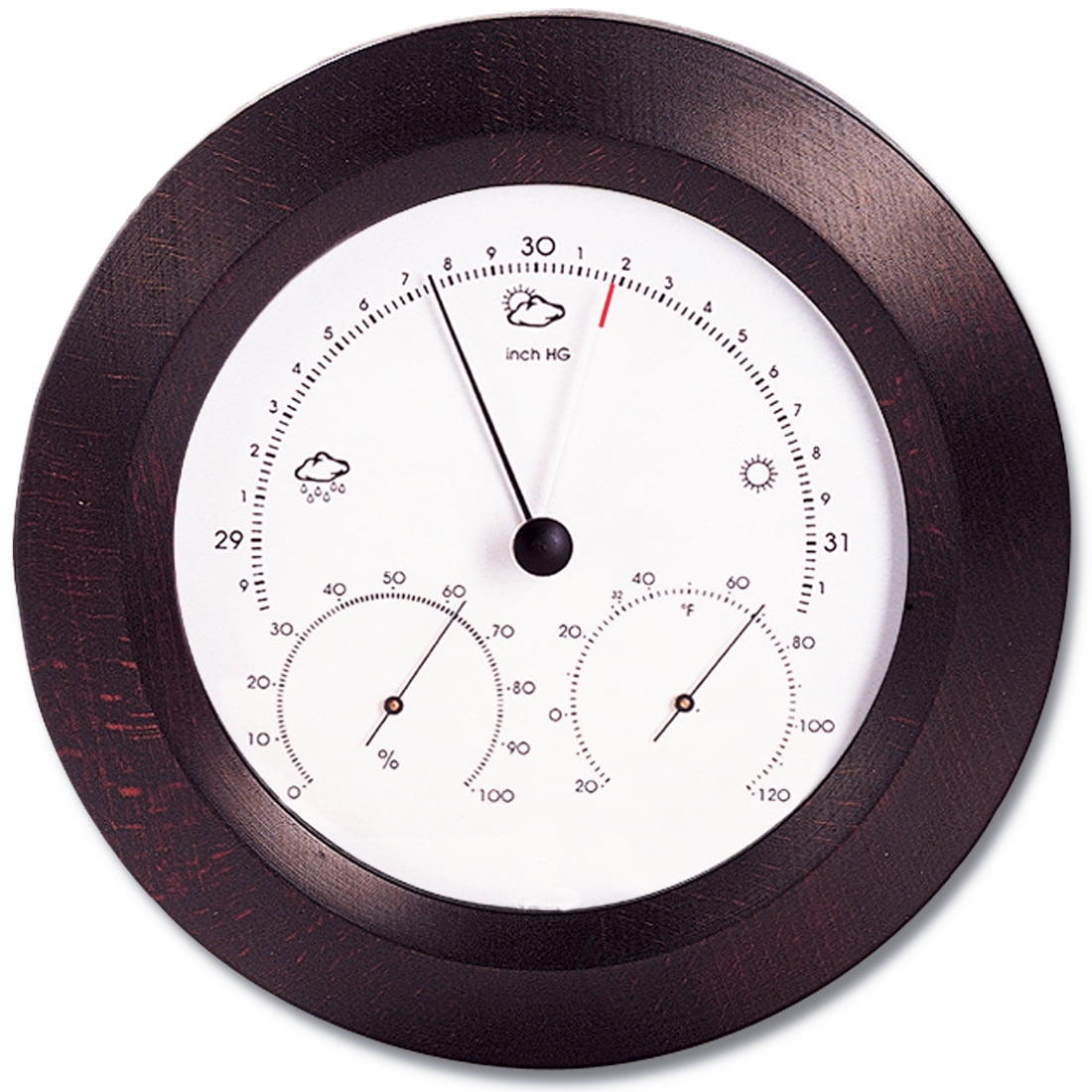 Hokco Weather Station Barometer Thermometer Hygrometer 8.5 in. Round ...