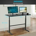 BestOffice Adjustable Standing Desk, 47" Computer Desk Height Converter ...
