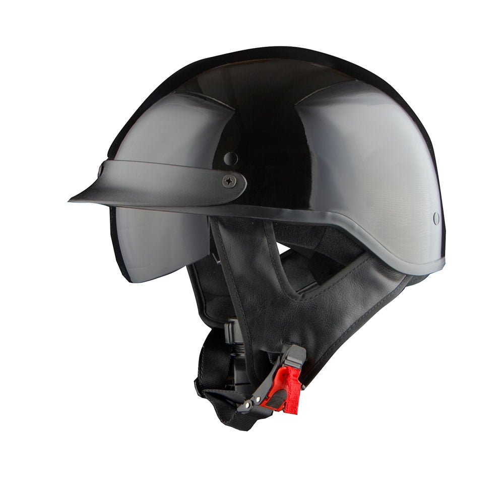 1Storm Motorcycle Half Face Helmet Mopeds Scooter Pilot with retratable ...