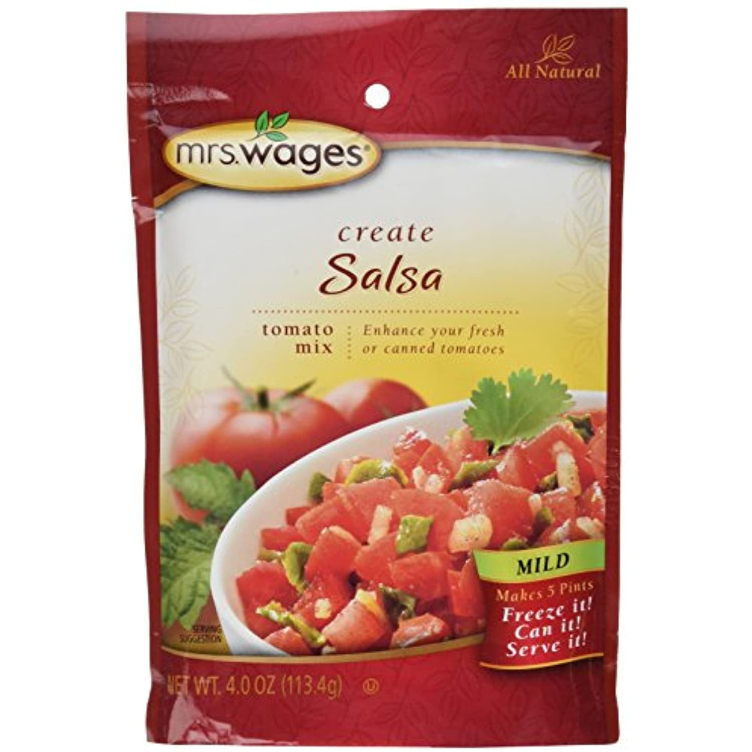 Mrs Wages Mild Salsa Mix-6 Packages, 4Oz Each - Walmart.com