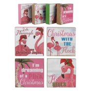 Wood & Fabric Christmas Box Sign, Assorted Color - 4 Piece - Walmart.com