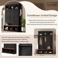 Classic Arched Design Hall Tree with 3 Hidden Storage, Farmhouse ...