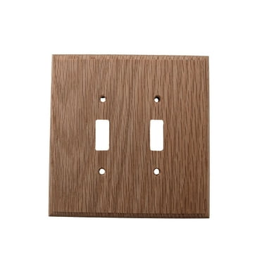 Franklin Brass Wood Square Double Switch Wall Plate in Unfinished Wood ...