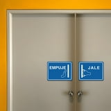Signs ByLITA Classic Horizontal Empuje Jale Self-Adhesive Door Sign for ...