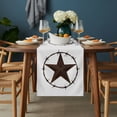 Country Star Texture Cotton Linen Table Runner Western Farm Traditional ...