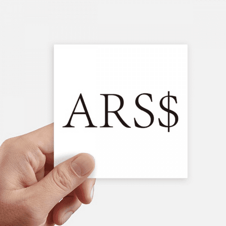 Currency Symbol Argentine Peso Sticker Square Waterproof Stickers ...