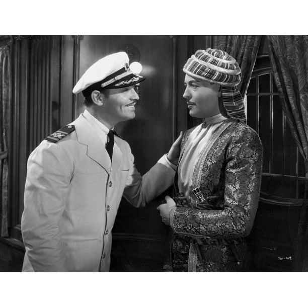 Jean Harlow Scene from a Film Two Men Talking and smiling with ...