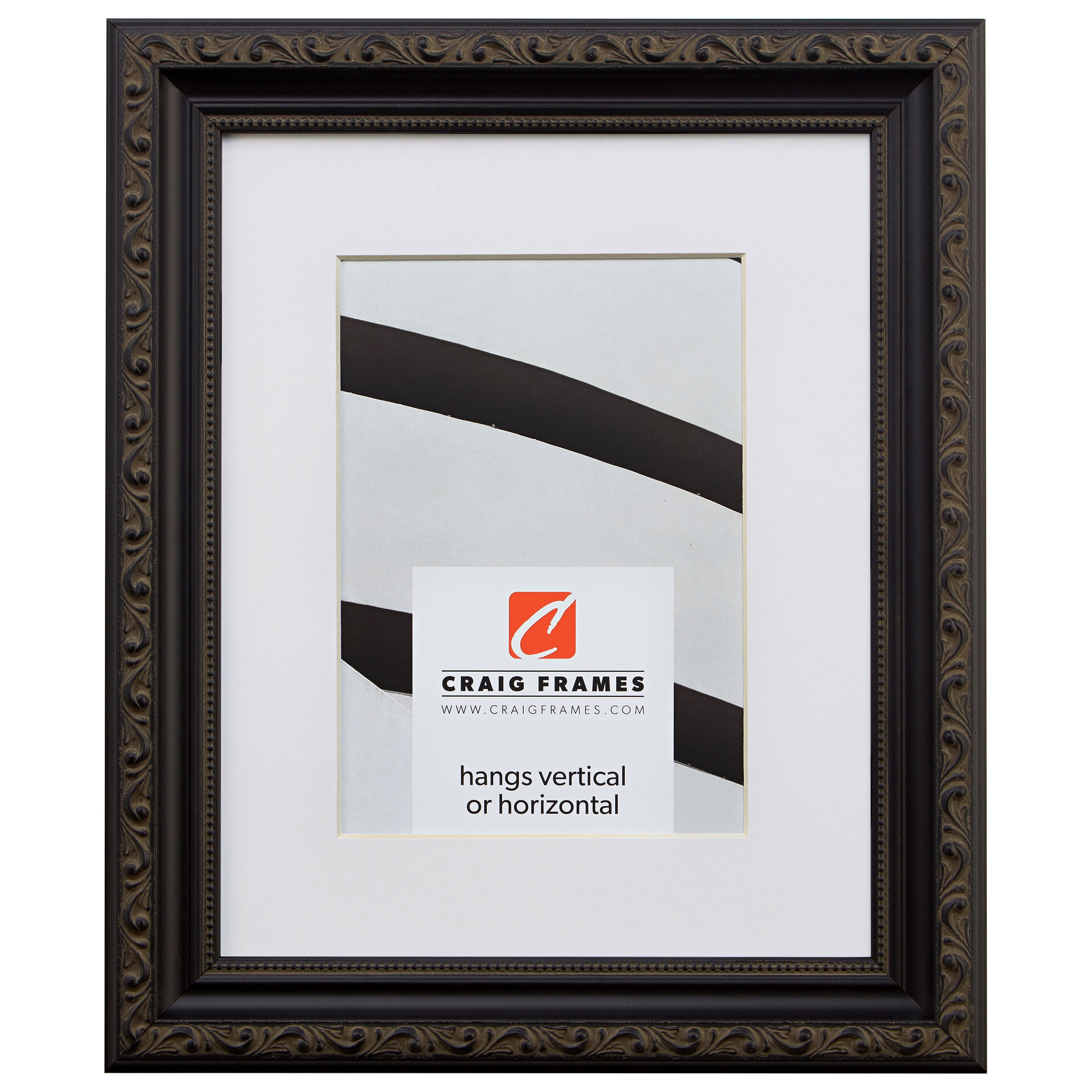 Craig Frames Ancien Ornate 24x30 Inch Antique Black Picture Frame