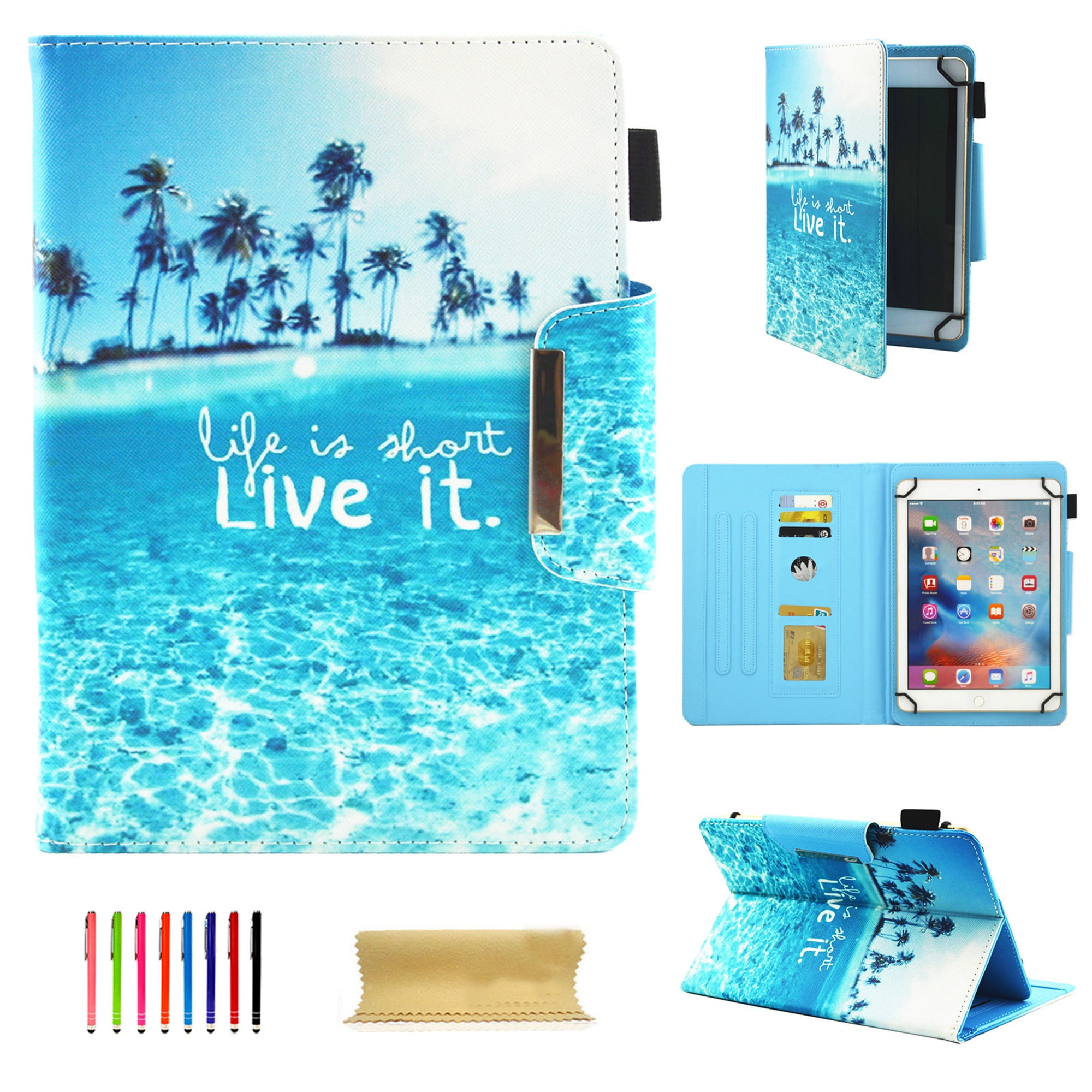 Universal 8.0 inch tablet Case, Dteck Folio Case Protective Cover with ...