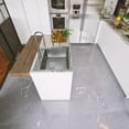 Sinber 25" x 22" x 9" Drop In Single Bowl Kitchen Sink with 18 Gauge ...