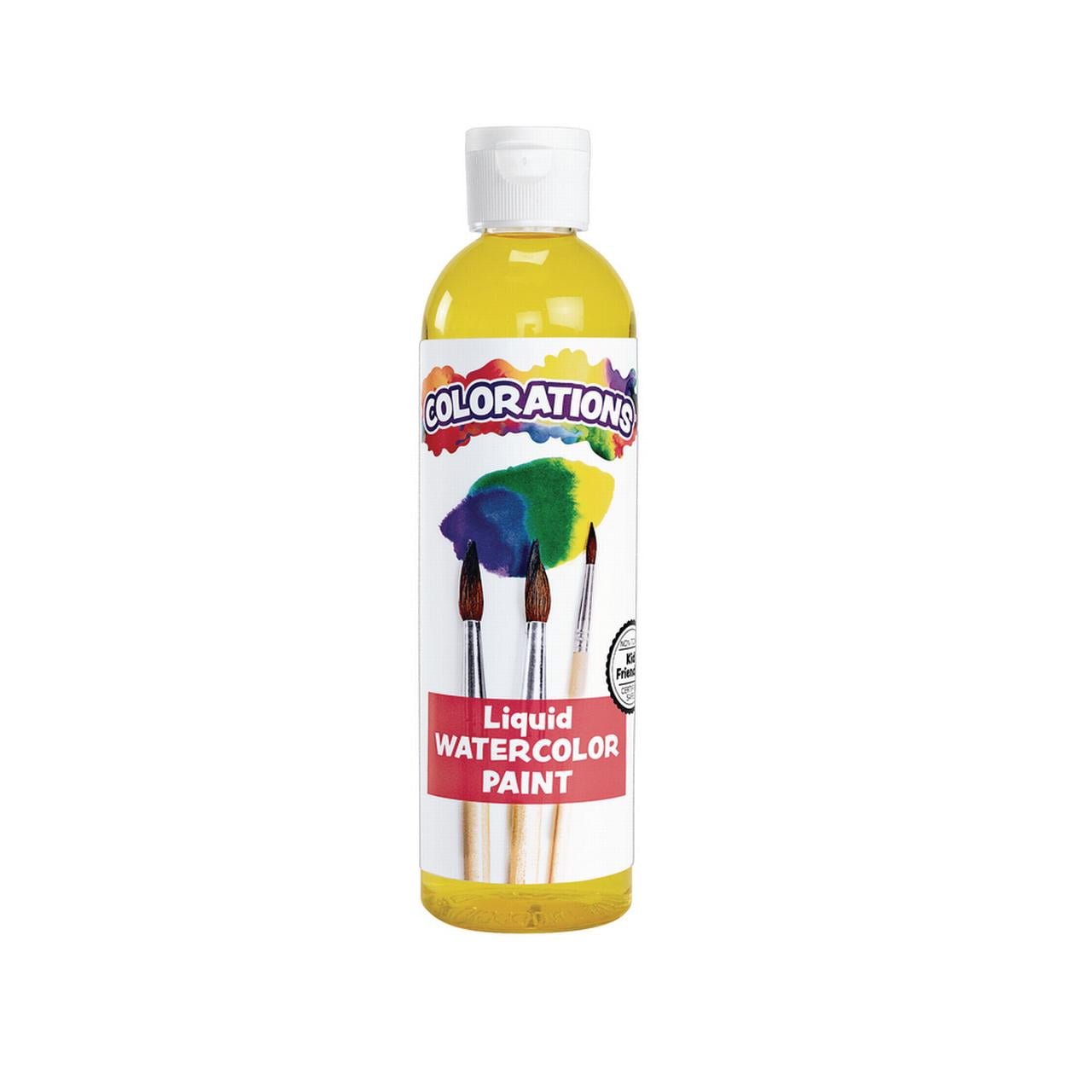 Colorations Liquid Watercolor Paint, 8 fluid ounces oz, Yellow, Non ...