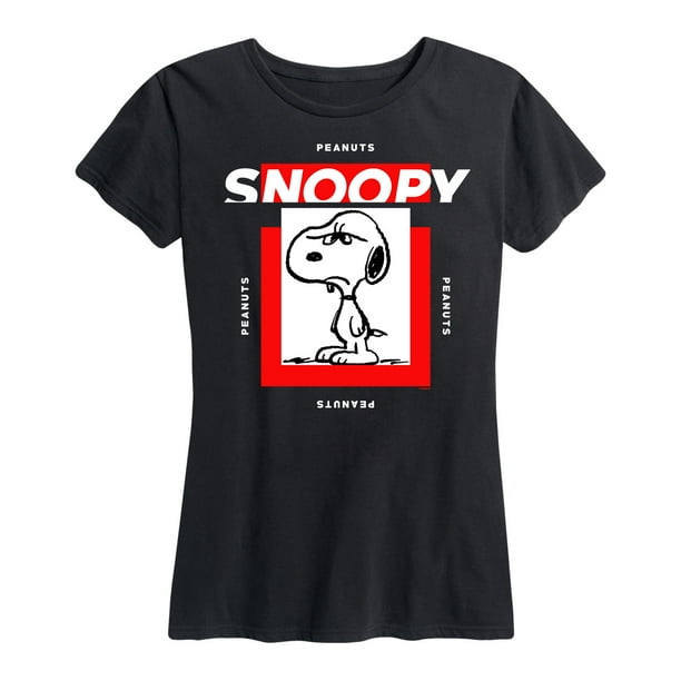 Peanuts - Faces of Snoopy - Women's Short Sleeve Graphic T-Shirt ...