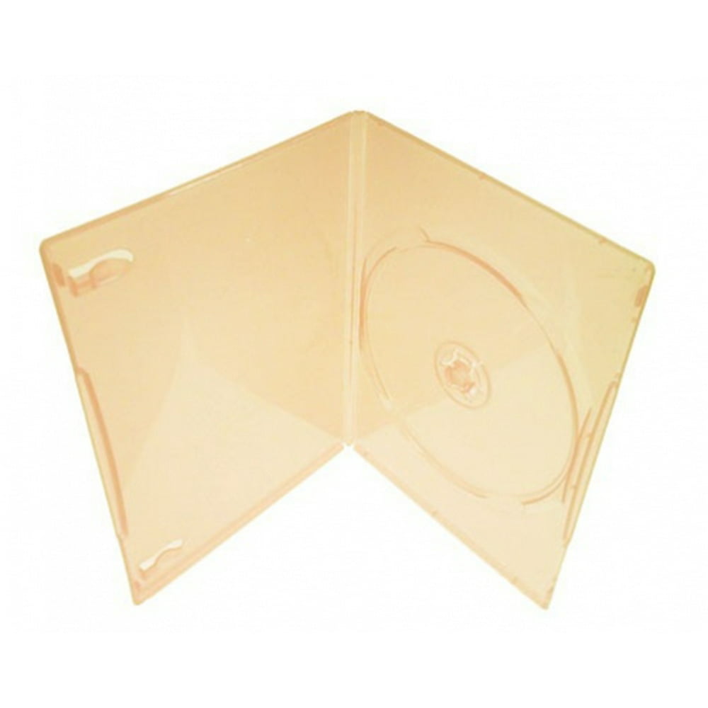 CheckOutStore 10 SLIM Clear Orange Color Single DVD Cases 7MM - Walmart ...