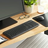 onn. Wireless Keyboard & Mouse Combo, 104 Keys, Optical, USB Nano ...
