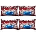 Bowling Pillow Covers Set of 4, Vintage Bowling Bottles Ball Red ...