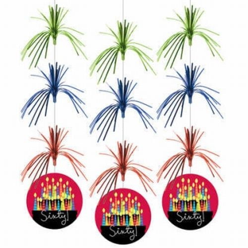 Great 60th Birthday Fireworks Hanging Danglers 3 Per Pack - Walmart.com