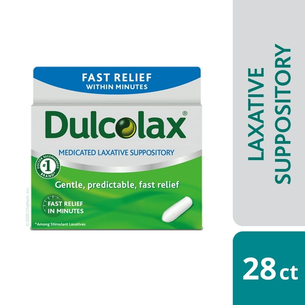 Dulcolax Laxative Suppositories (28 Ct) Fast, Gentle Relief - Walmart.com