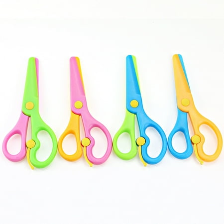 4 Pack Toddler Scissors, Safety Scissors For Kids, Plastic Children ...