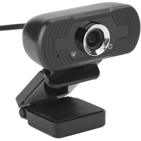 Webcam with Microphone,W8 1080P Black Webcam Free Drive Plug Play USB ...