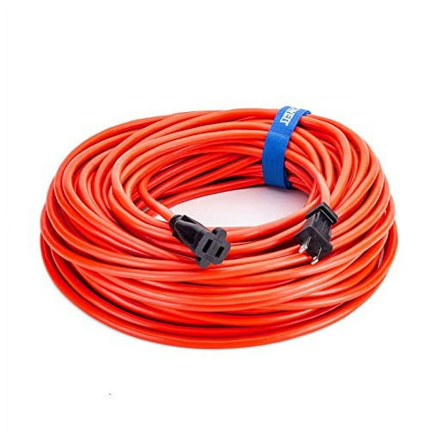 Clear Power 100 ft Outdoor Extension Cord 16/2 SJTW, 2-Prong Polarized ...