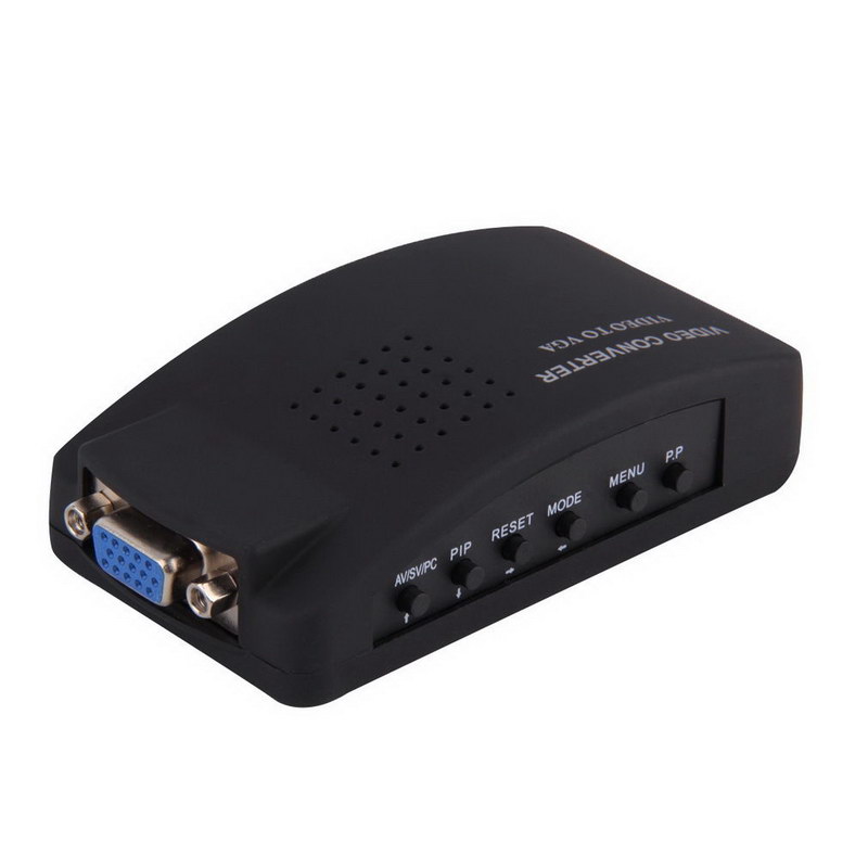 axGear AV RCA Composite S-Video To VGA Converter Adapter WIDE Sc0N ...