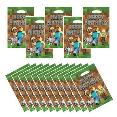 20PCS Minecraft Goodie Bags, Pixel Mining Party Supplies, Candy Treat ...