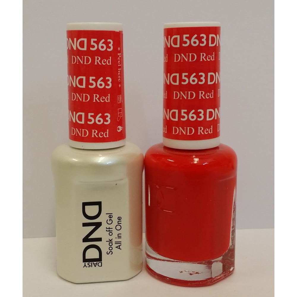 DND Nail Polish Gel & Matching Lacquer Set (563 - DND Red) - Walmart ...