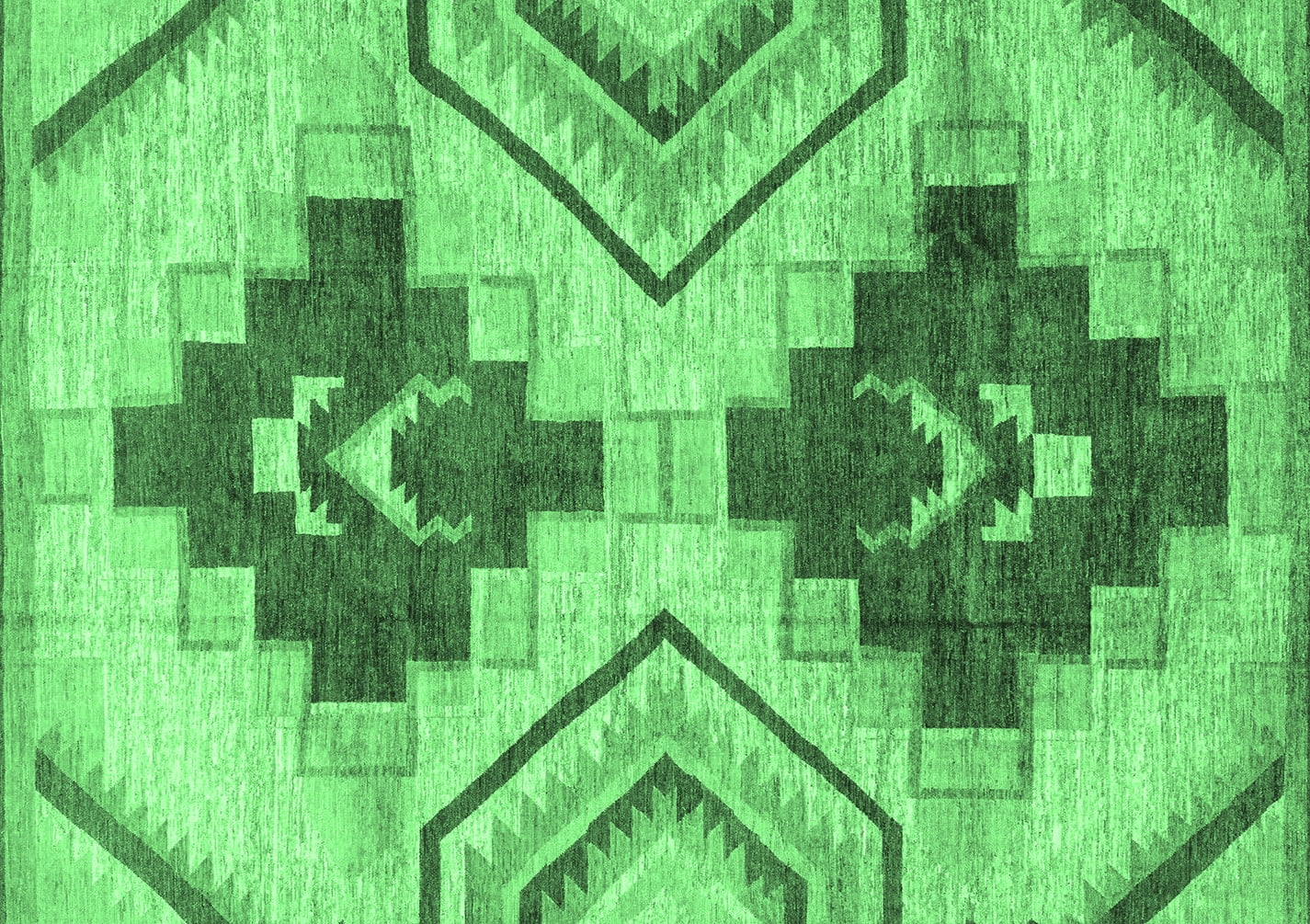 Ahgly Company Indoor Rectangle Abstract Emerald Green Modern Area Rugs ...