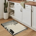 Abstract Front Door Mat Indoor Entrance, Forest Walking Bear Silhouette ...