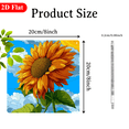 2D Flat, 1pc Sunflower Acrylic Suncatcher - 8x8 Inch Vibrant Floral ...