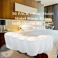 50 PACK Disposable 9 oz. Hotel Motel Room Paper Cups, Individually ...
