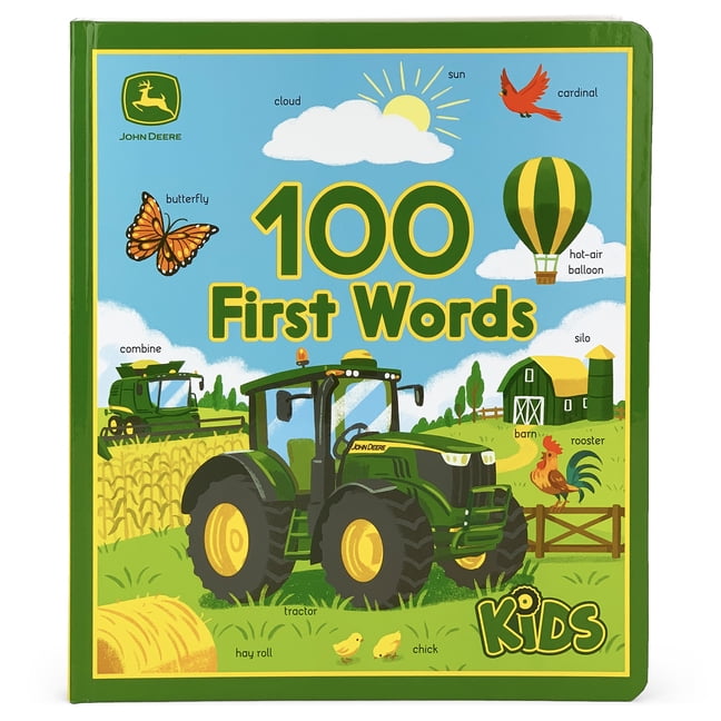 John Deere Kids 100 First Words (Board book) - Walmart.com