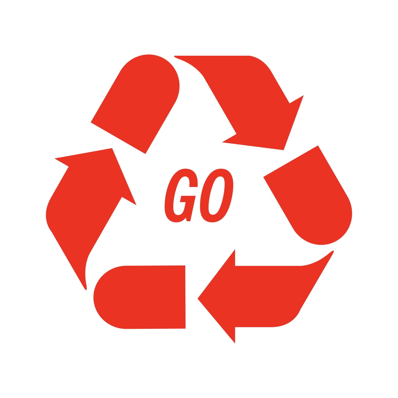 Go Recycle Sticker Decal Die Cut - Self Adhesive Vinyl - Weatherproof ...
