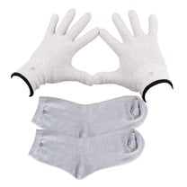 Conductive TENS massage Gloves Socks Massager Units Accessories Kit ...