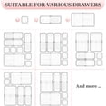 16 Pcs Clear Extendable Drawer Organizer, Adjustable Drawer Storage 3 ...