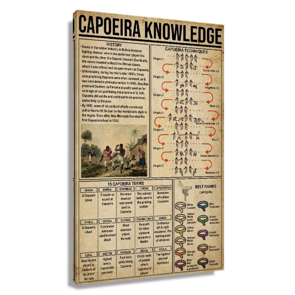 Capoeira Knowledge Poster Educational Wall Art Infographic Poster ...