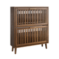 Truman Pick 31.5-inch Walnut Shoe Storage Cabinet with Flip Drawer ...