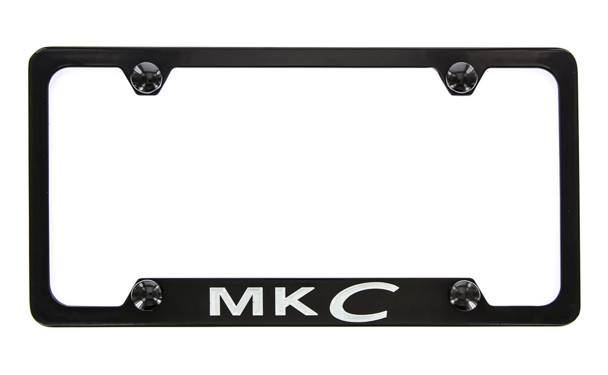 Lincoln MKC wordmark Black Coated Zinc Metal License Plate Frame bottom ...