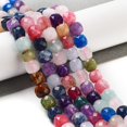 2strands Natural White Jade Beads Strands Faceted Dyed Cube Mixed Color ...
