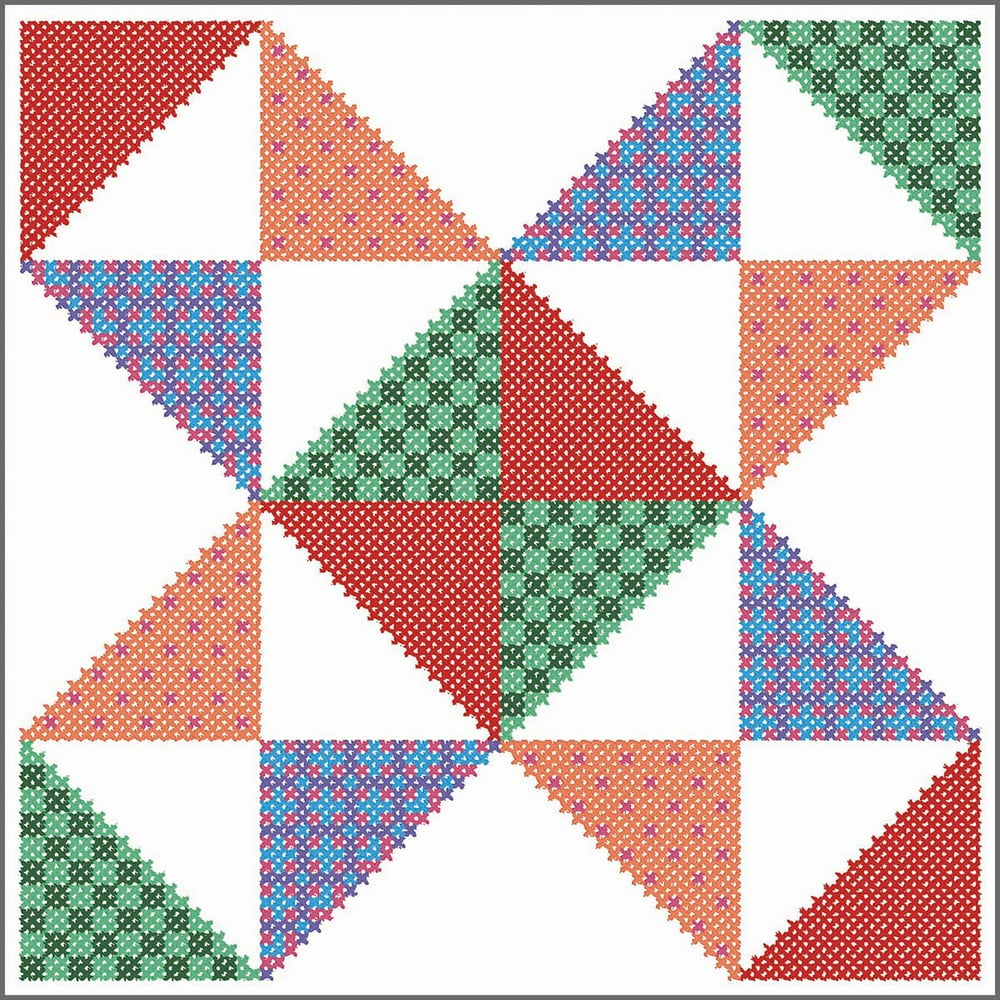 Herrschners® Prairie Star Quilt Blocks Stamped Cross-Stitch - Walmart ...